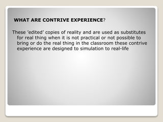 Contrive experience | PPT