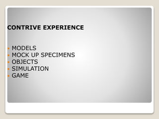Contrive experience | PPT