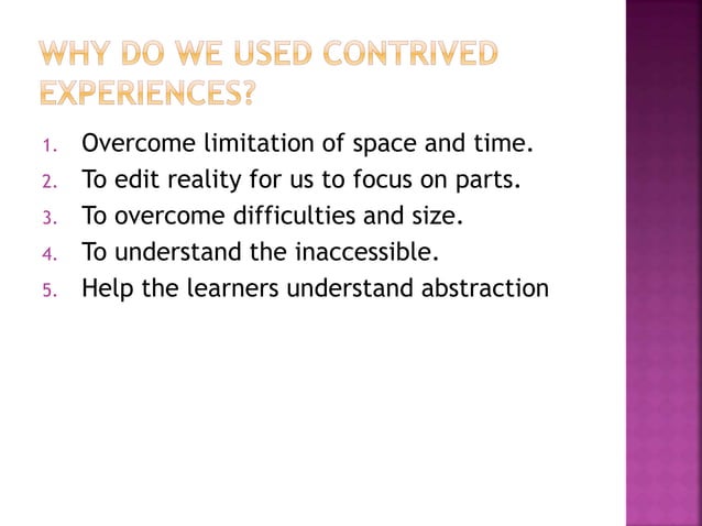 Contrive experience | PPTX