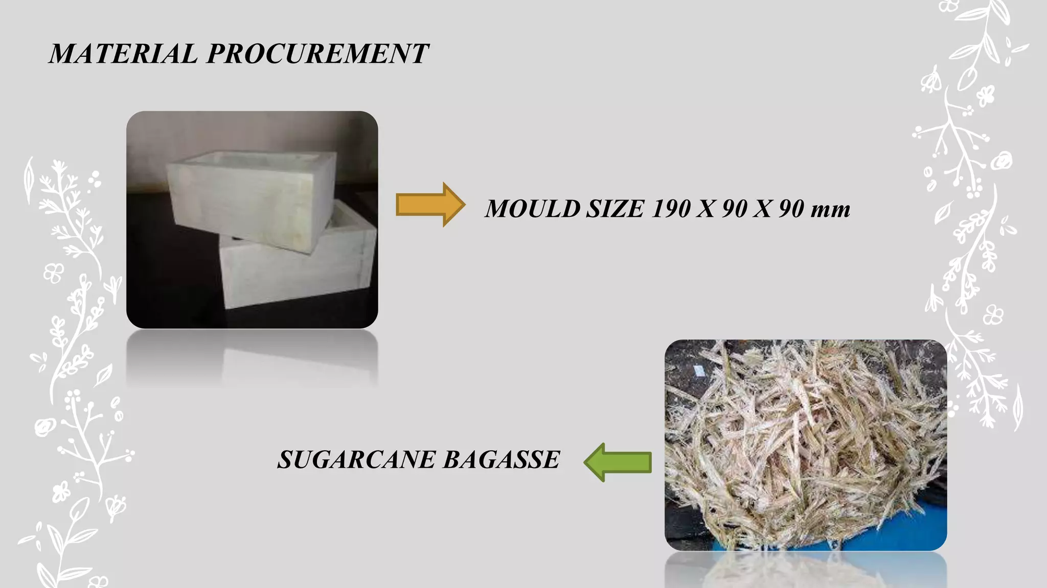 Contrive of polymer resin bricks using sugarcane bagasse | PPTX