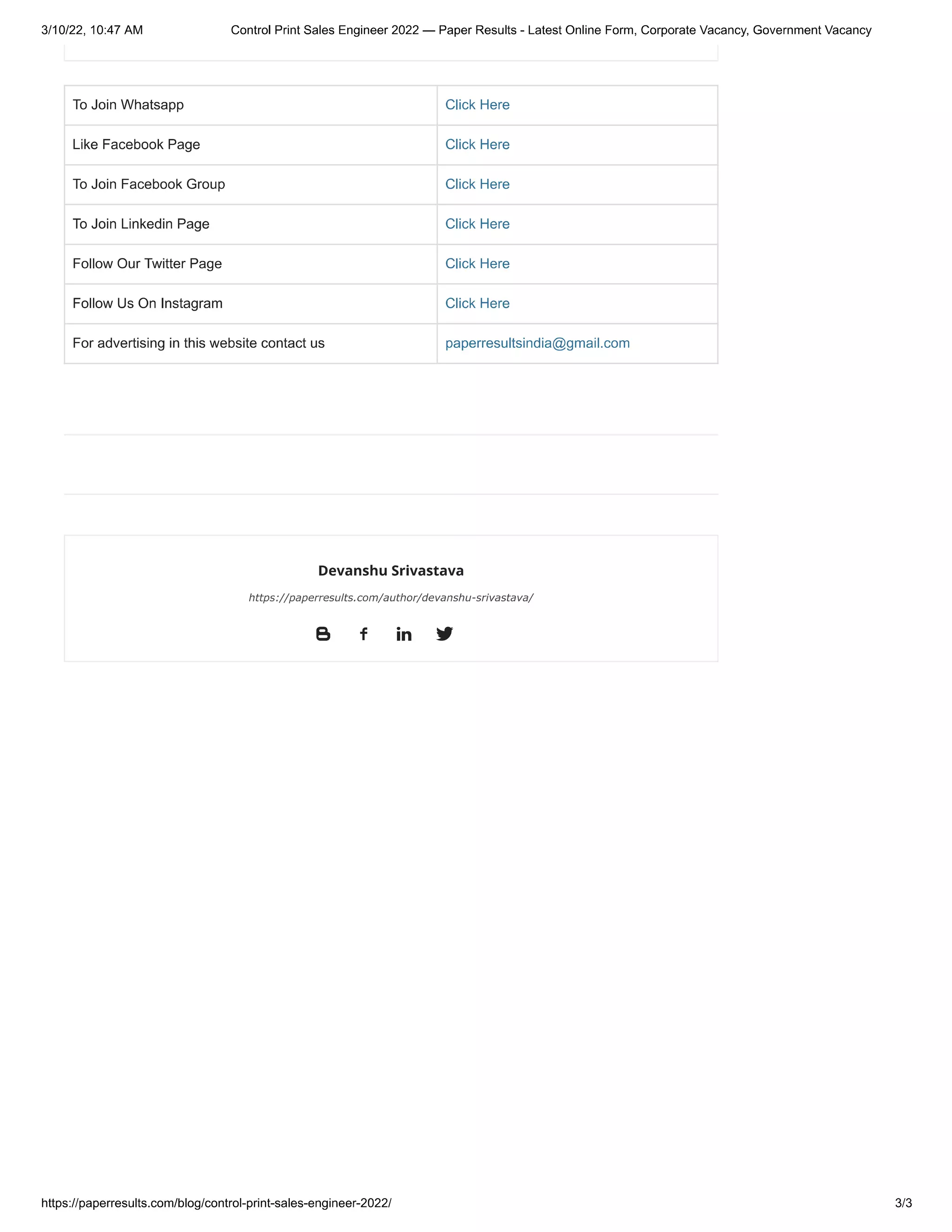 Control Print Sales Engineer 2022 | PDF