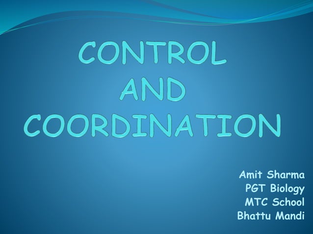 Control and Coordination | PPTX