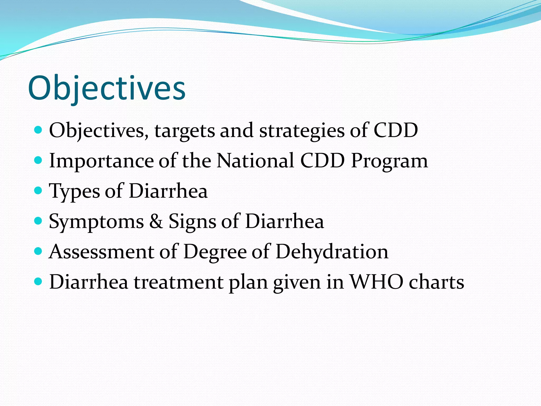 Control of diarrheal diseases | PPTX