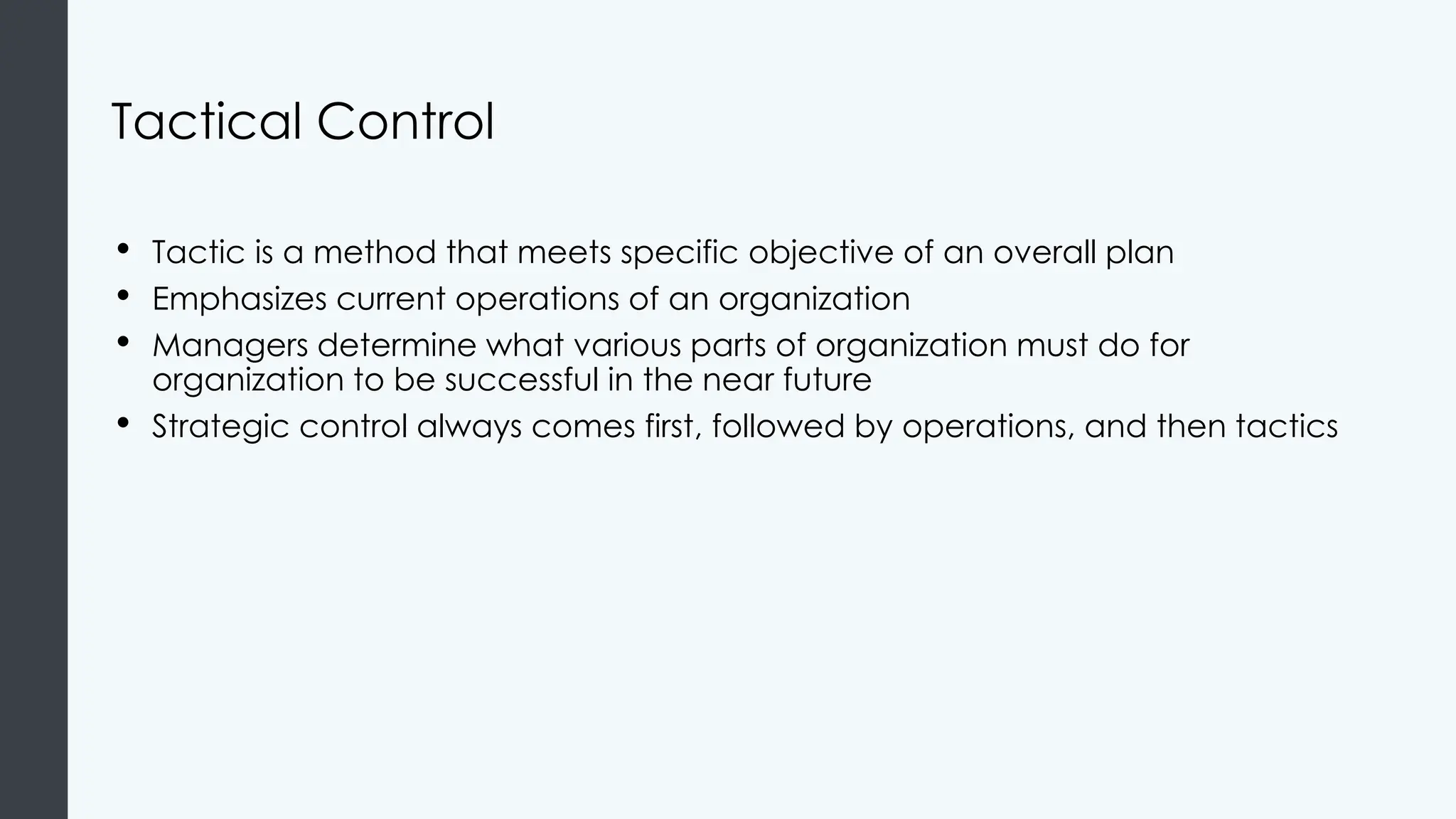 Control Strategies in Management sector | PPT
