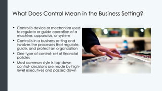 Control Strategies in Management sector | PPT