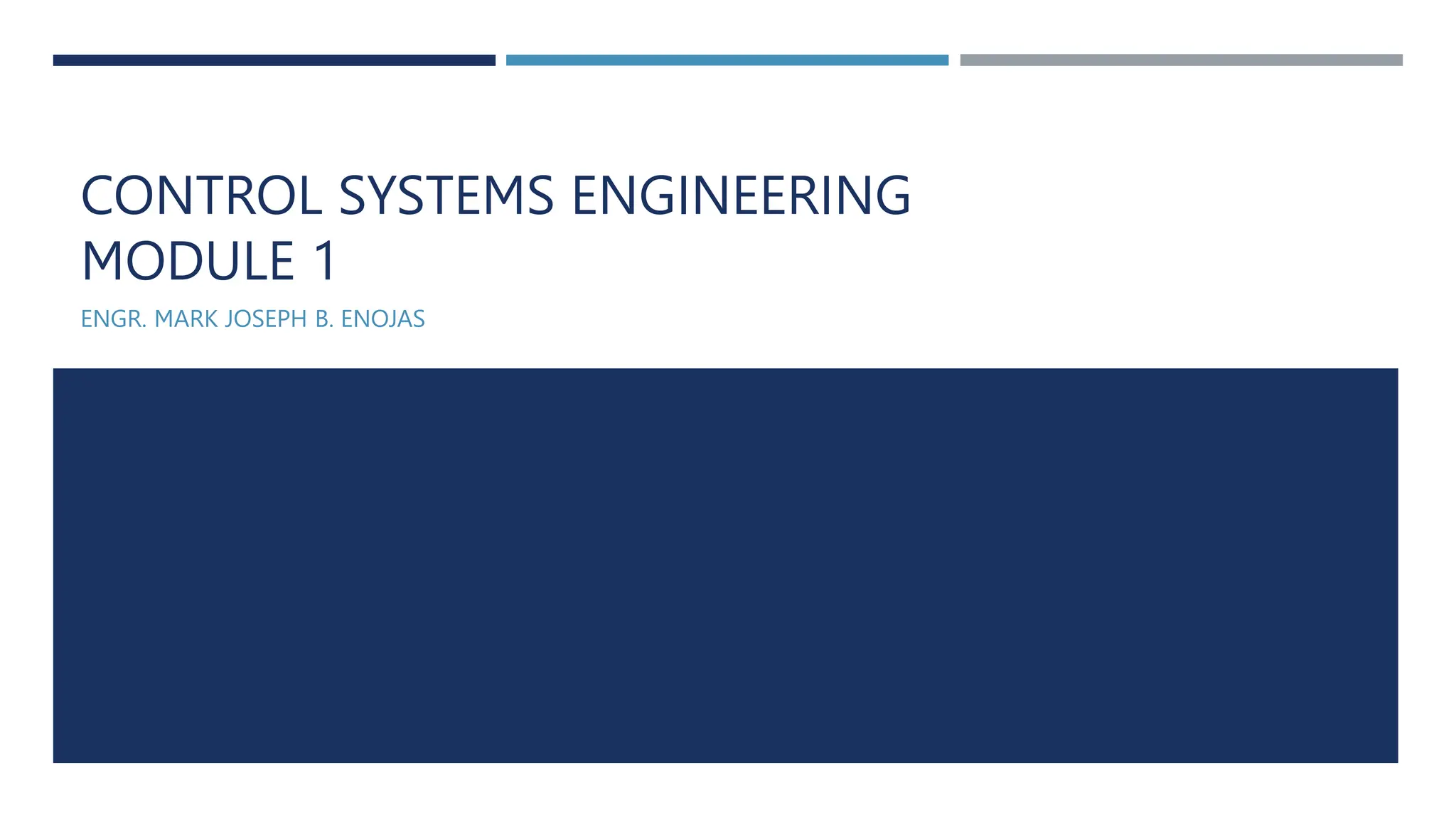 Control System Engineering by Engr Mark Joseph | PPTX