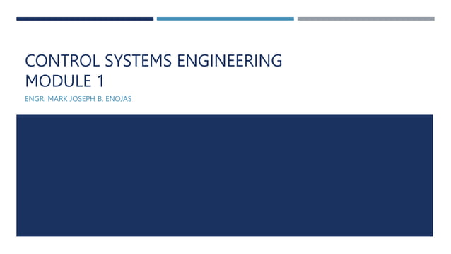 Control System Engineering by Engr Mark Joseph | PPTX