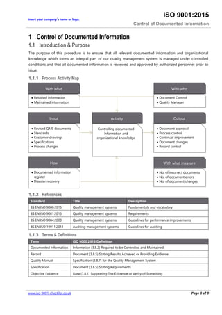 Control of-documented-information-procedure-sample | PDF