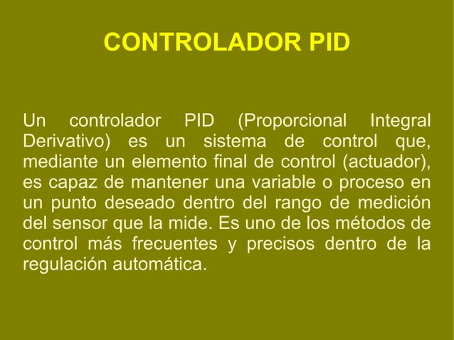 Estructura del Control PID | ODP