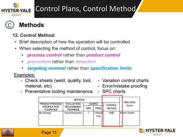 Control-Plan-Training.pptx for the Automotive standard AIAG | PPTX