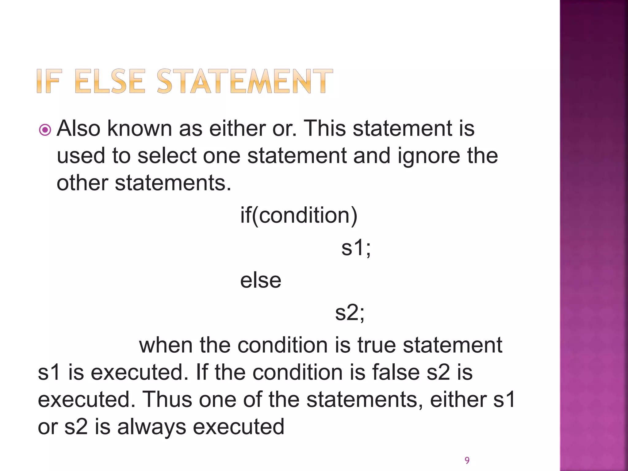 Control statement | PPTX