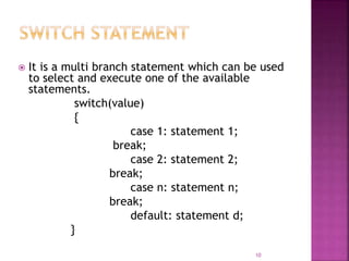 Control statement | PPTX