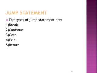 Control statement | PPTX