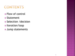 Control statement | PPTX