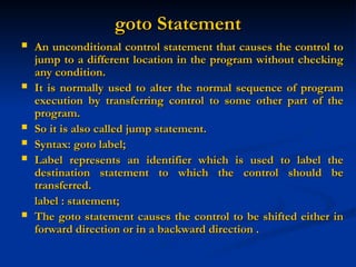 control-statements detailed presentation | PPT