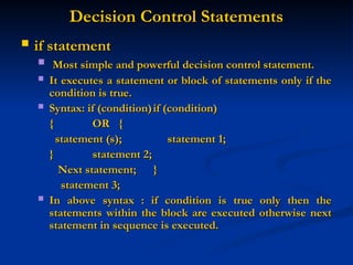 control-statements detailed presentation | PPT