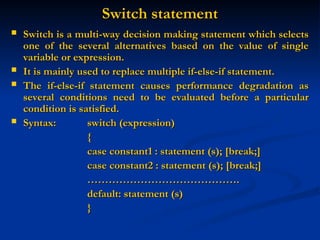 control-statements detailed presentation | PPT