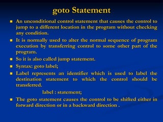 control-statements, control-statements, control statement | PPT