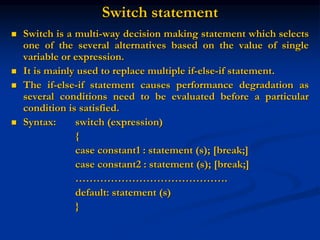 control-statements, control-statements, control statement | PPT