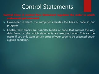 Control statements | PPT
