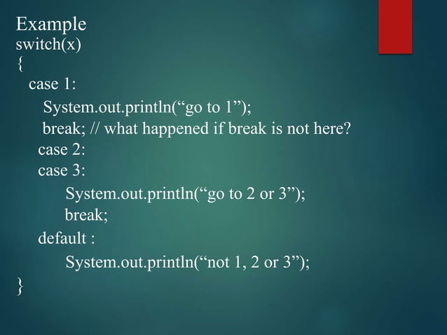 Control statements | PPT | Programming Languages | Computing