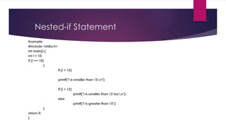 control-statements in C Language MH.pptx | Programming Languages | Computing