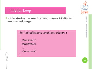 Control statements in java programmng | PPT