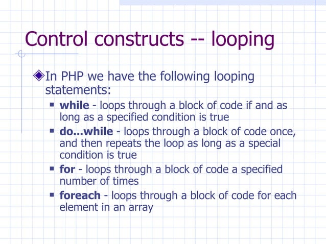 Control Structures In Php 2 Ppt Programming Languages Computing 2944