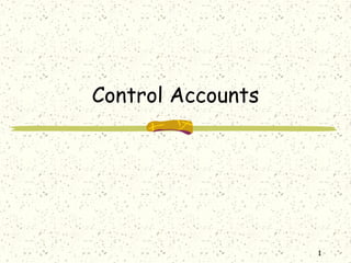 The Principle of Control Accounts in Accounting | PPT