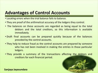 Control accounts | PPTX