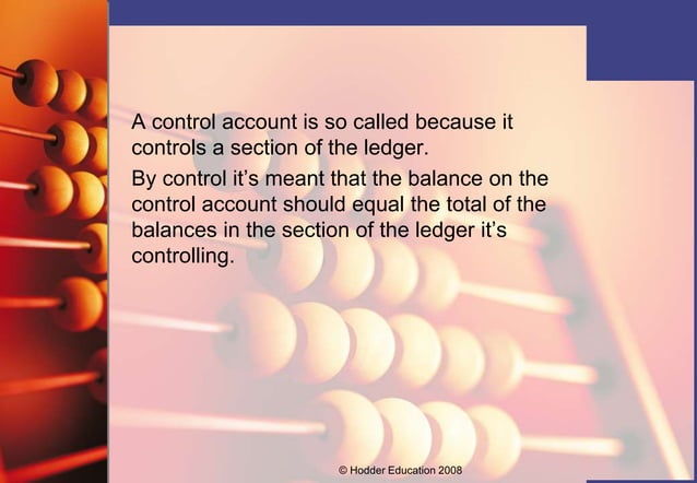 Control accounts pptx | PPT | Credit Cards | Personal Debt