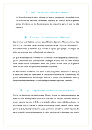 Controladores y bios | DOCX