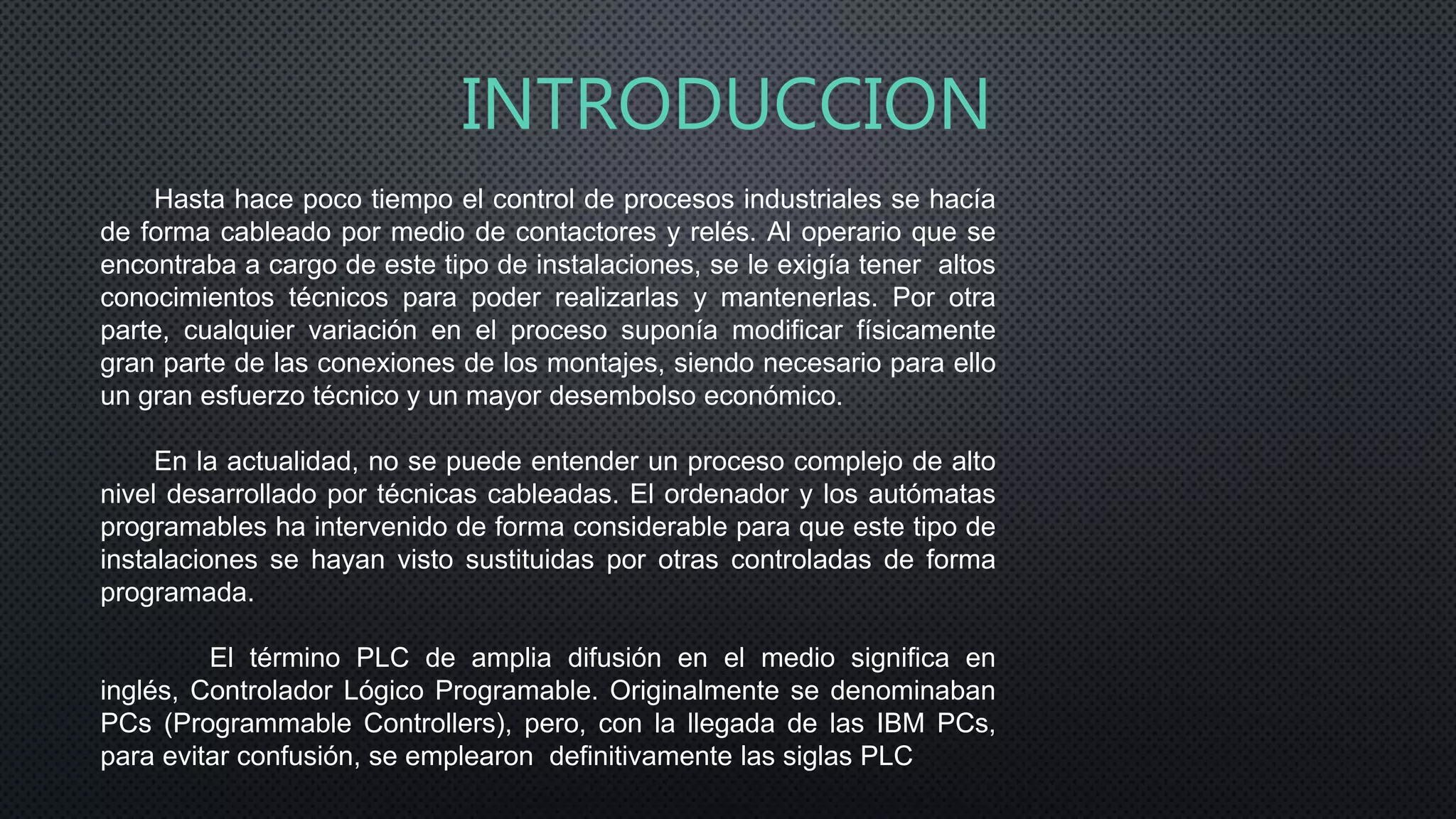 Controlador logico programable (plc) | PPTX