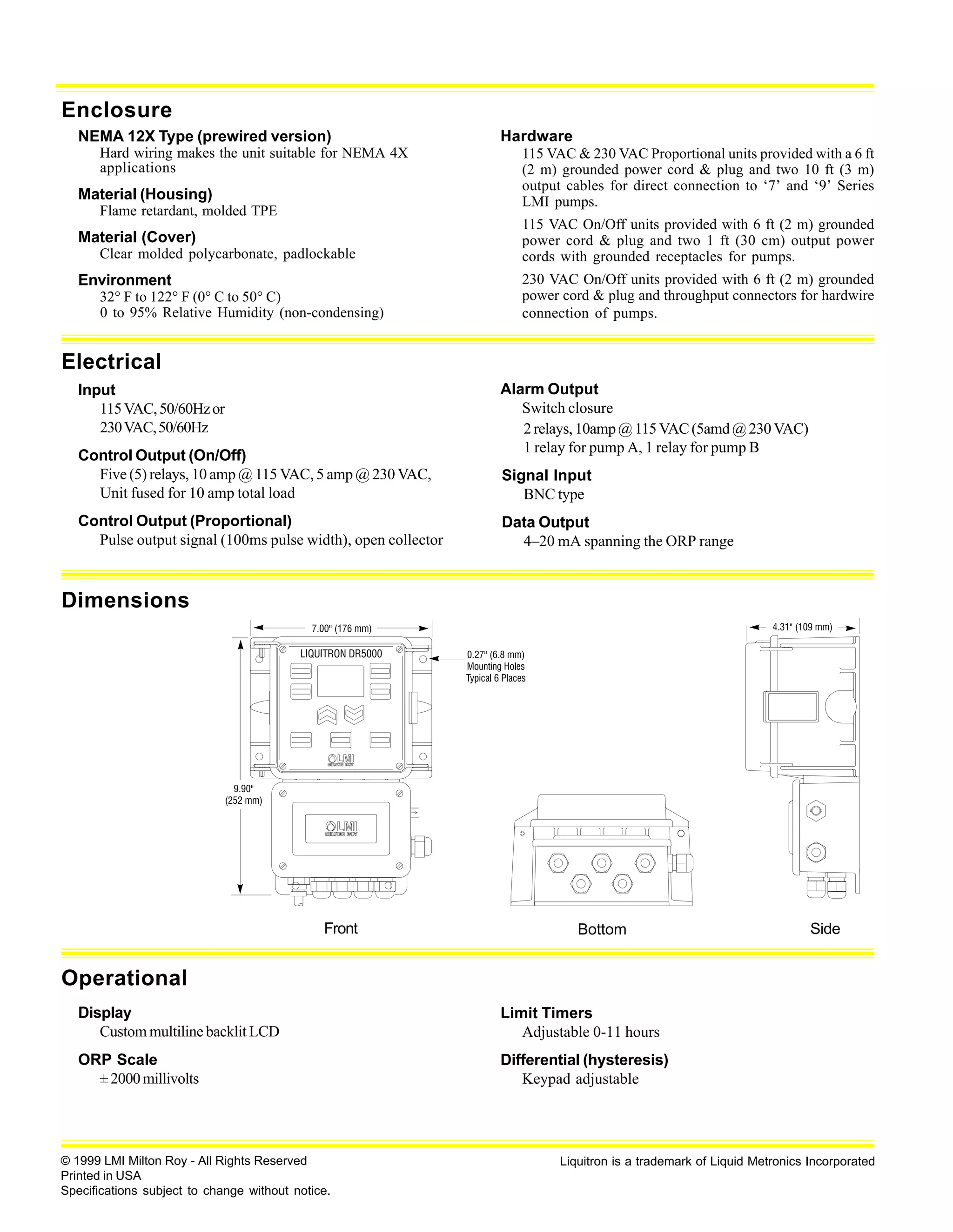 Controlador ORP Milton Roy | PDF