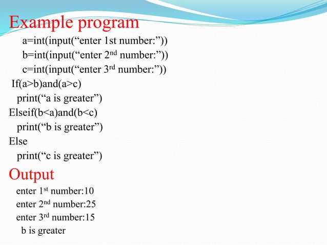 Control and conditional statements | PPTX