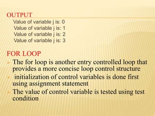 Control and conditional statements | PPTX