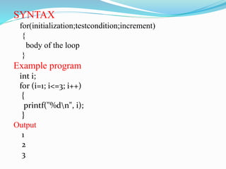 Control and conditional statements | PPTX