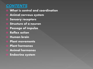 Control and coordination | PPTX | Hormonal Disorders | Endocrine and ...