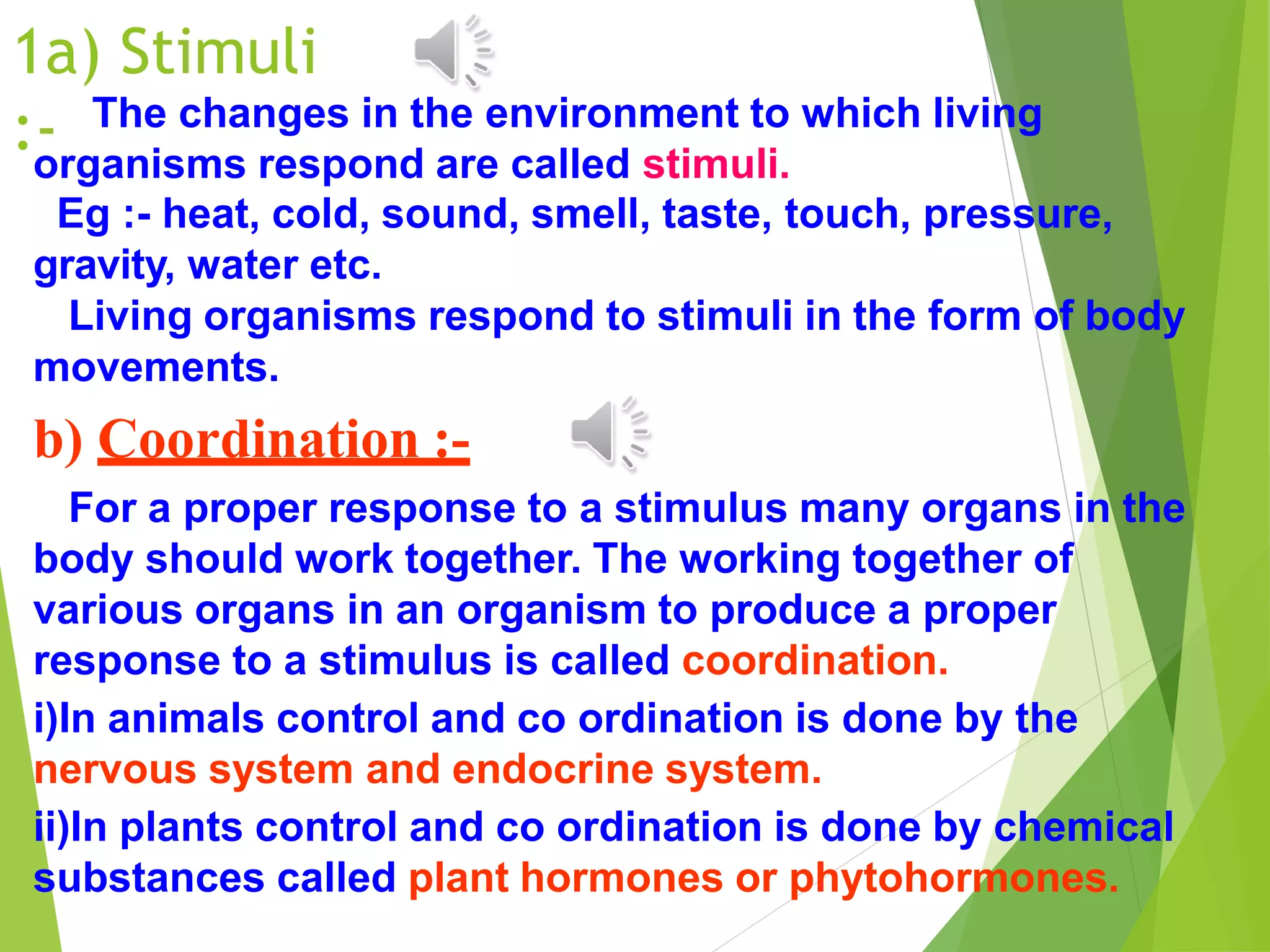 Control And Coordination Class 10 Chapter 7 Bio Pptx
