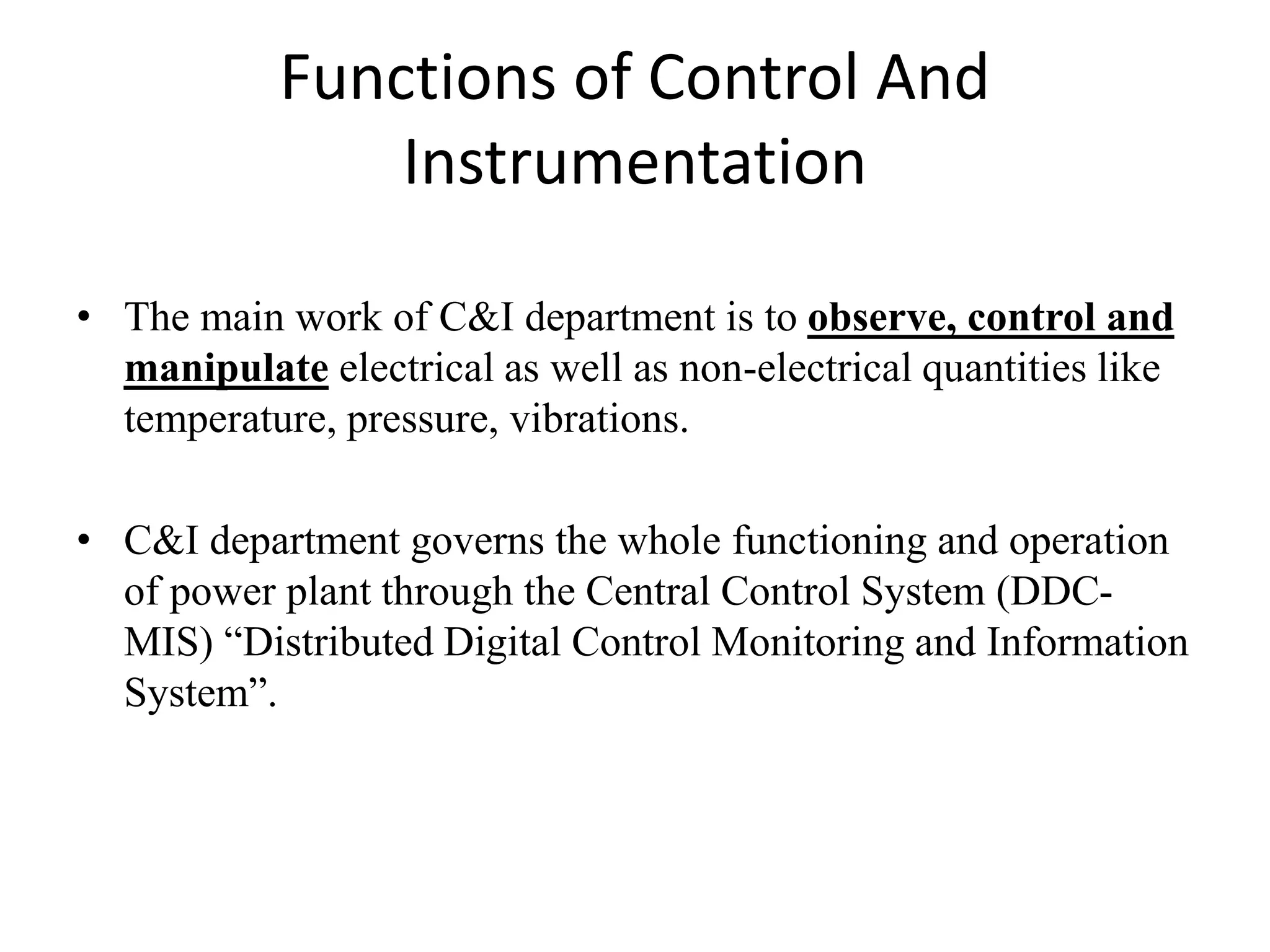 Control and instrumentation | PPTX