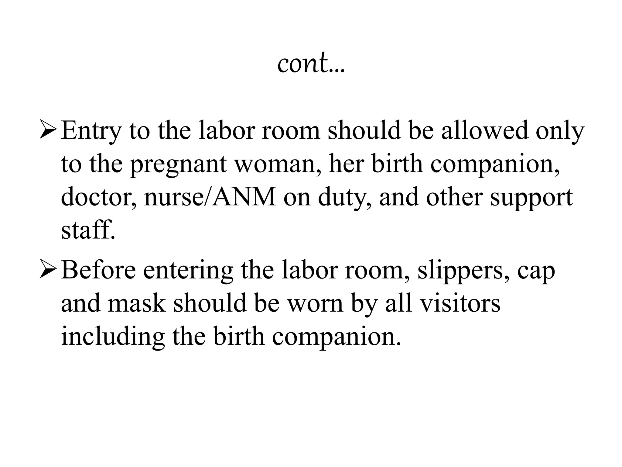 Control and prevention of infection in labour room ppt | PPTX