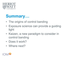 Control banding and beyond | PDF