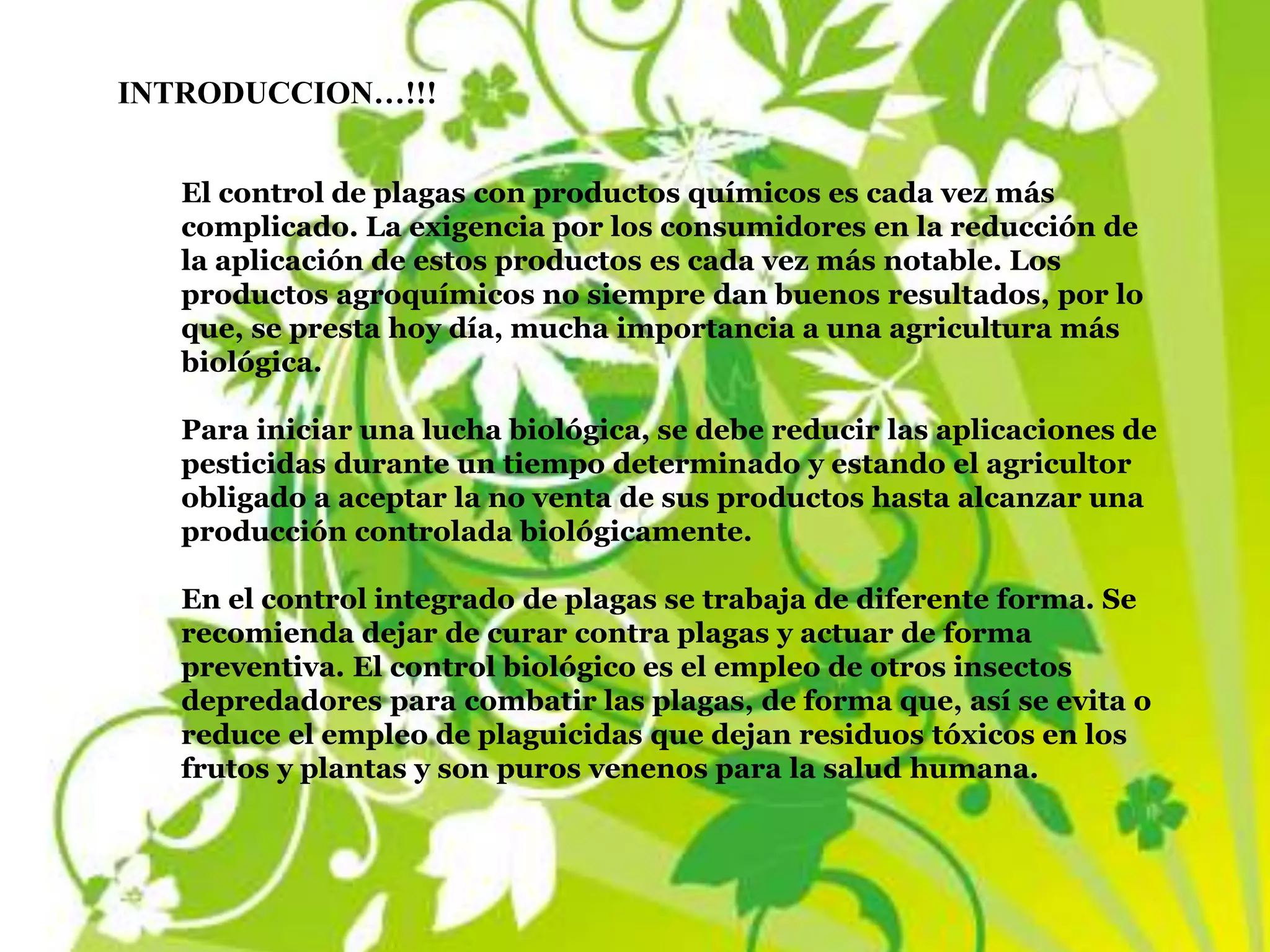 Control biológico de plagas y animales | PPTX