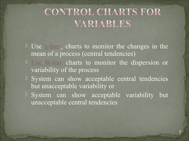 Control chart ppt | PPT | Physics | Science