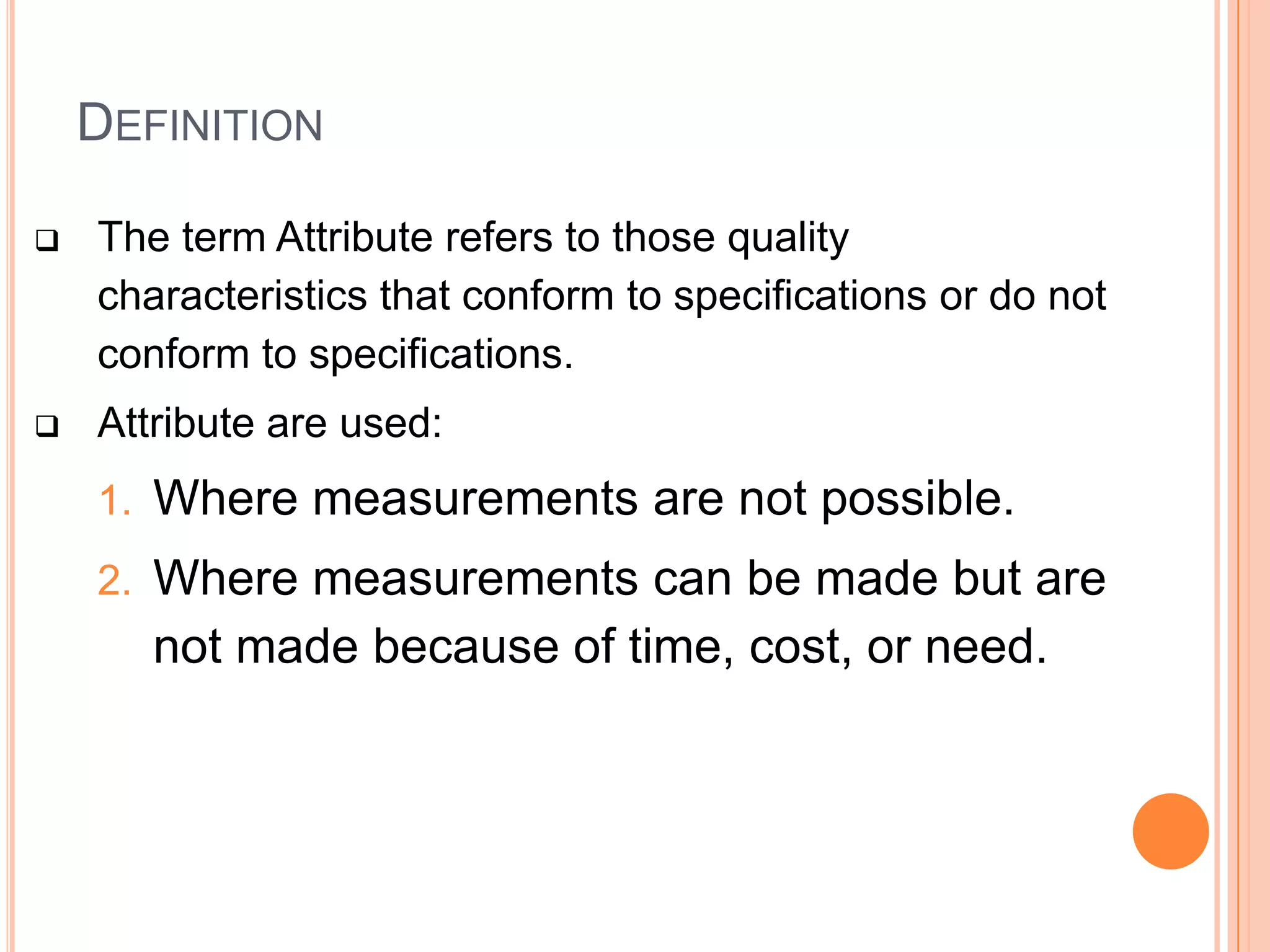 Control charts for attributes | PPTX