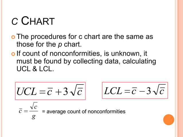 Control charts for attributes | PPTX