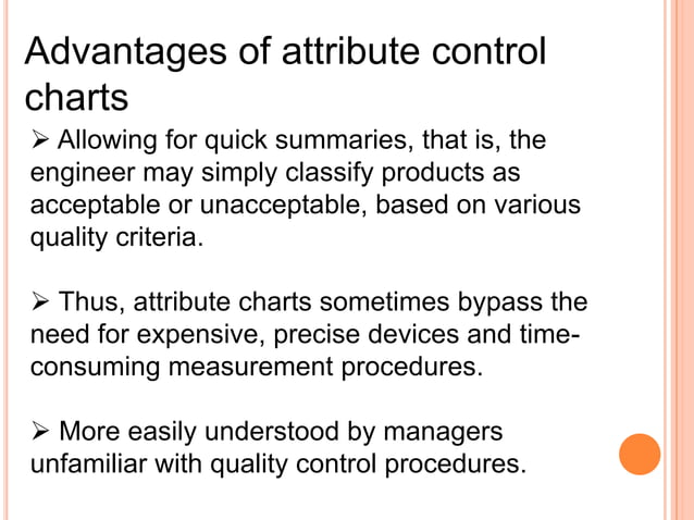 Control charts for attributes | PPTX