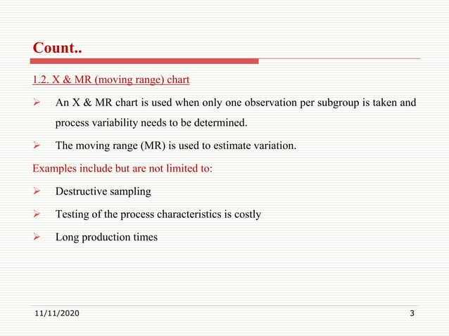 Control Charts for variables Xbar and R chart and attributes P, nP, C ...