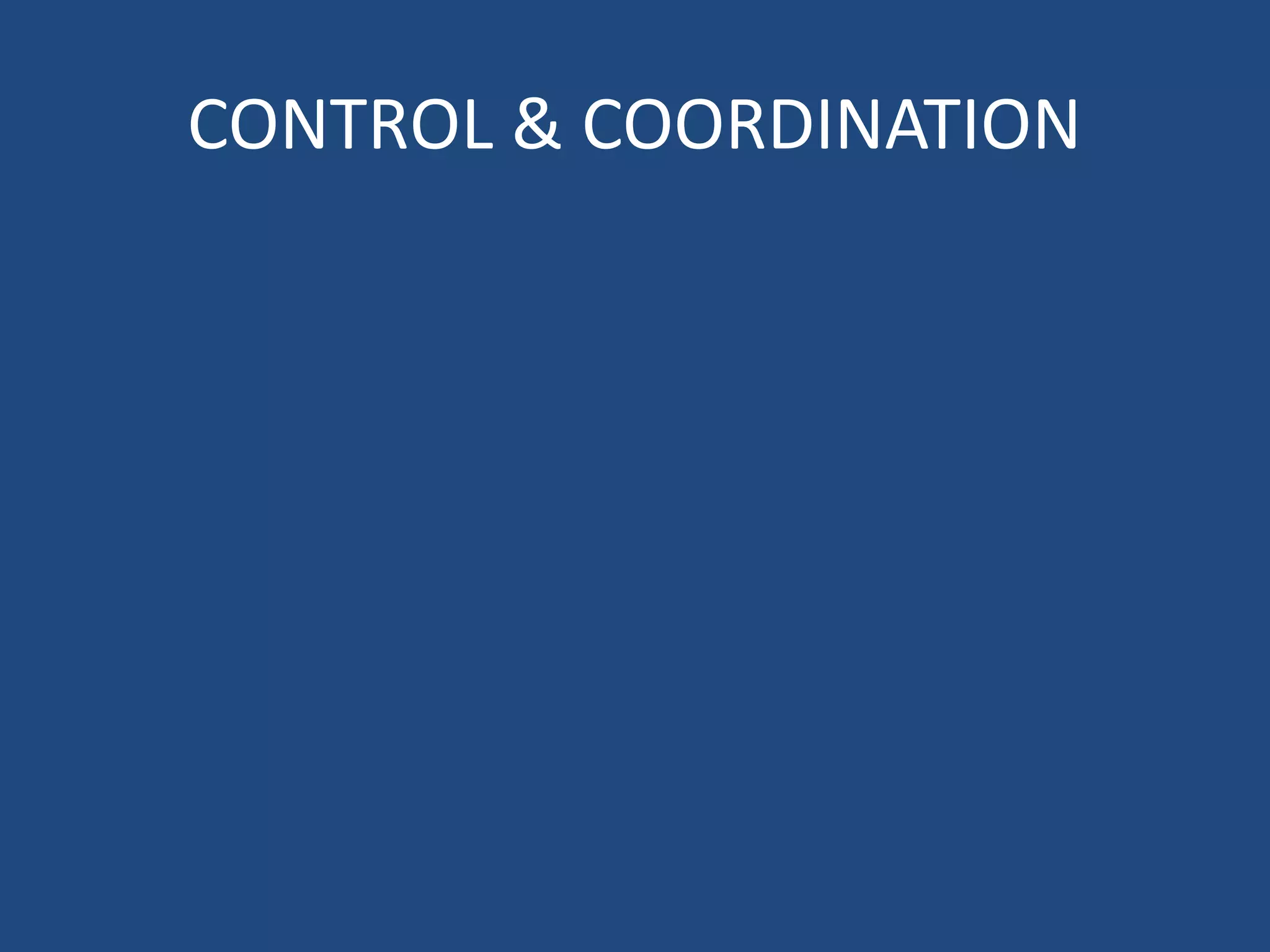 Control & coordination | PPT