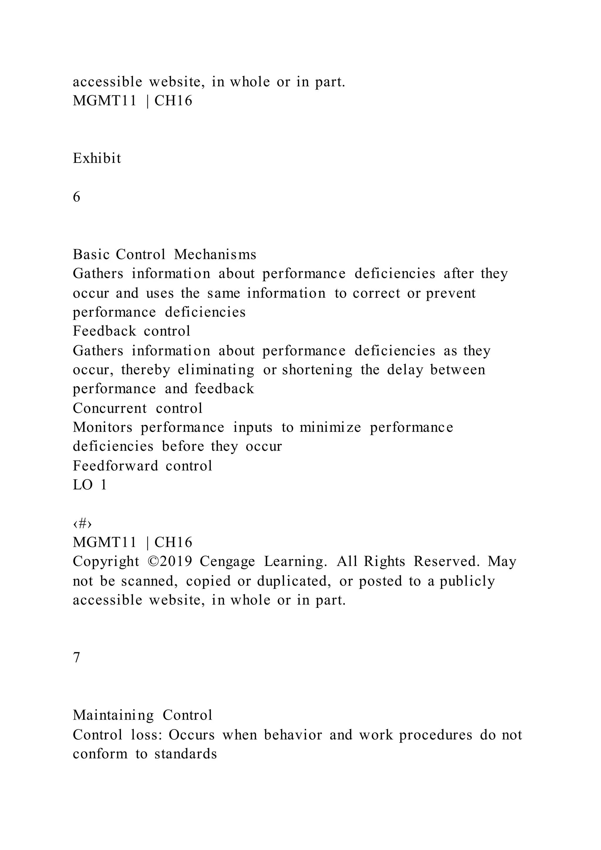 Control Copyright ©2019 Cengage Learning. All Rights Reserved. | DOCX